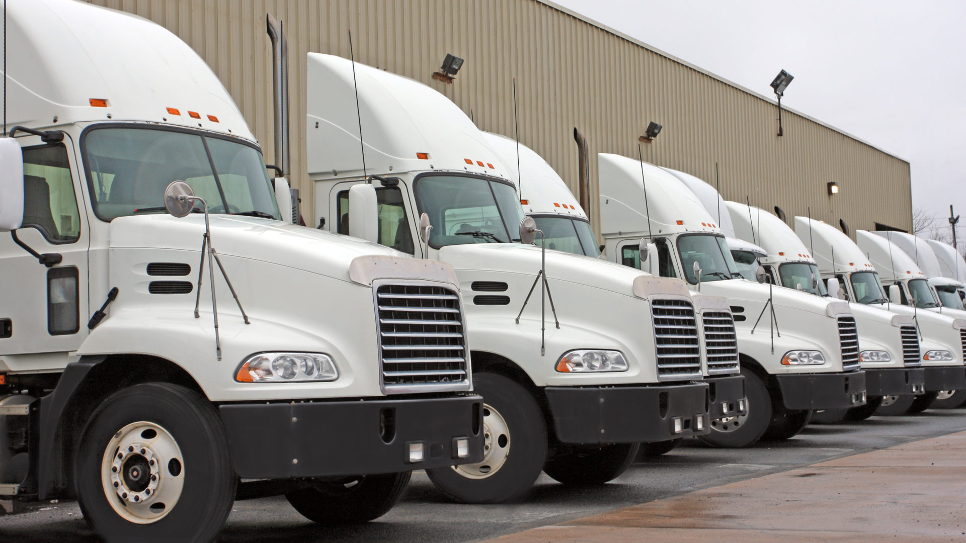 Semi Truck Cabs, In A Row | Digital Communications Technologies